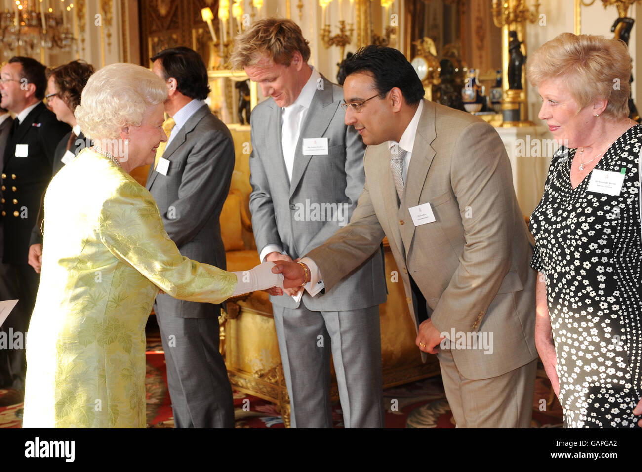 Britain's Queen Elizabeth II during a reception she hosted for the ...