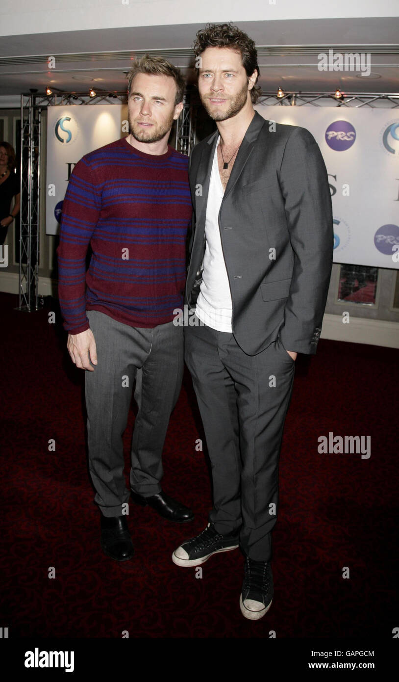 From left to right: Gary Barlow and Howard Donald from Take That ...