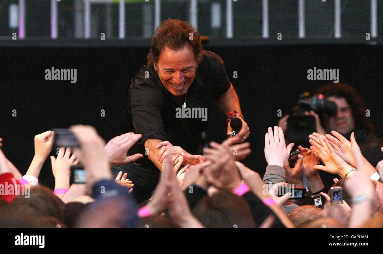 Bruce Springsteen plays the first of three sell out gigs at the RDS in ...