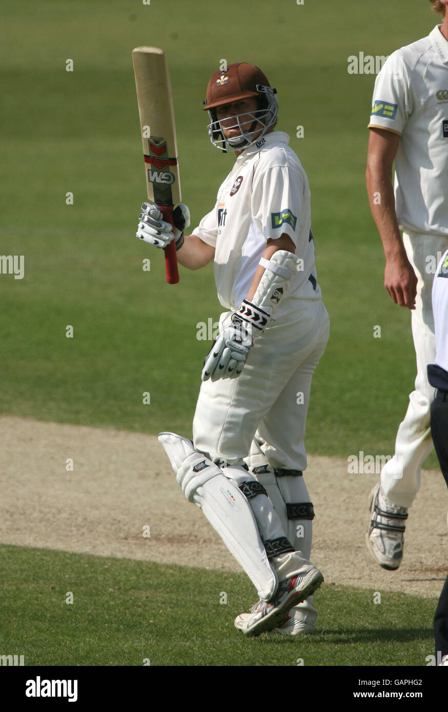Surrey's Jonathan Batty reaches his half century against Yorkshire ...