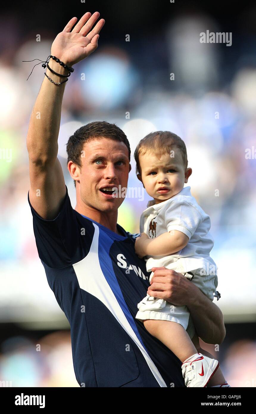 Chelseas wayne bridge with his son after the final whistle hi-res stock ...