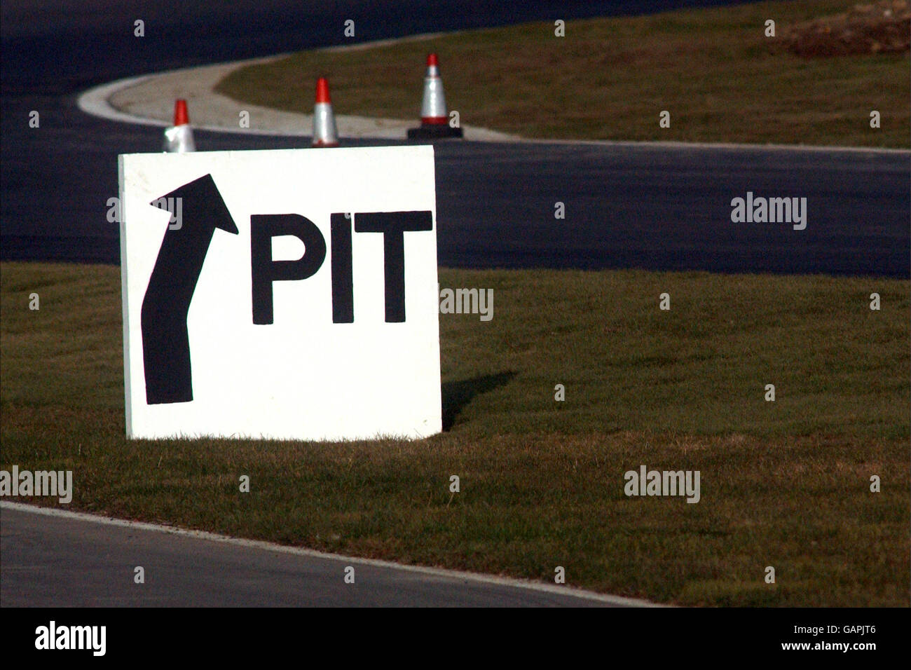 Formula One Motor Racing - Testing - Silverstone. Sign for the pits ...