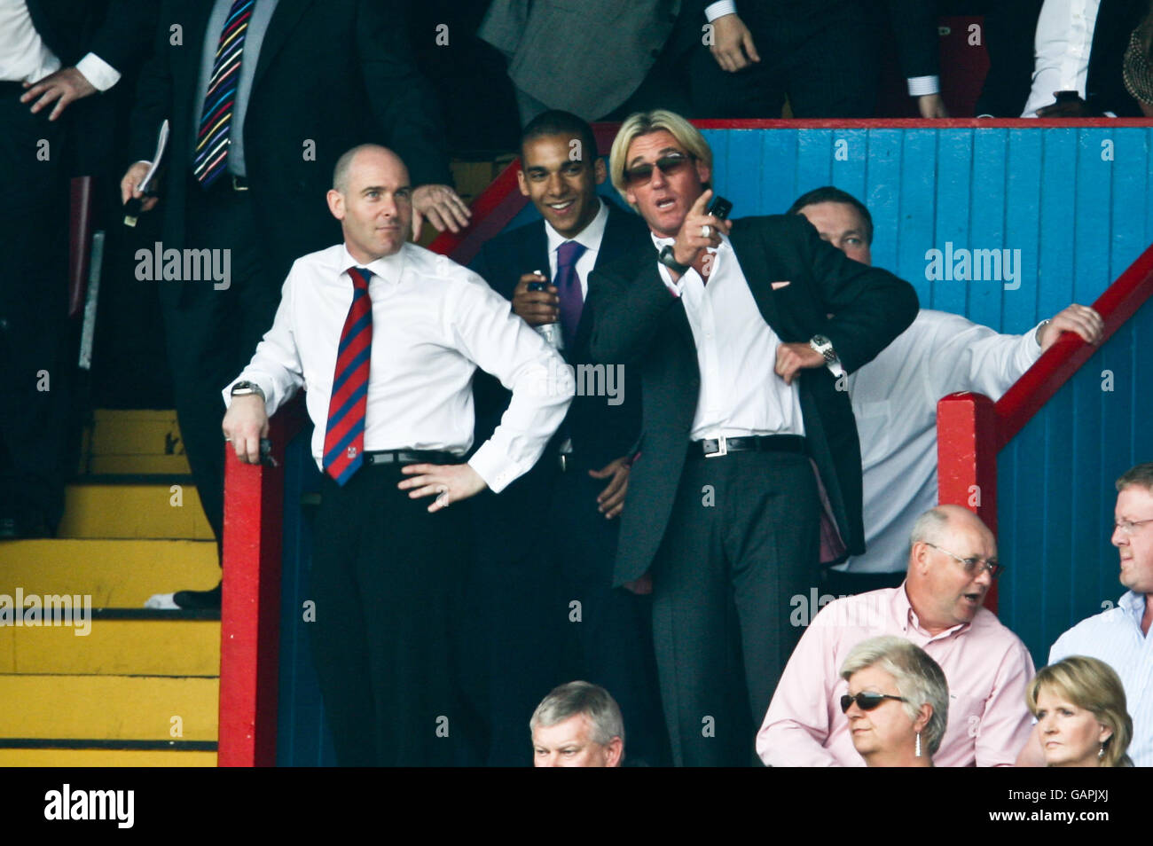 Crystal palaces chairman simon jordan in the stands hi-res stock ...