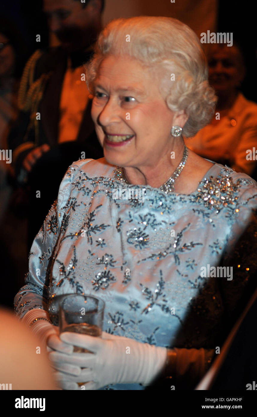 Queen Elizabeth II at a cocktail party hosted in honour of Turkish ...