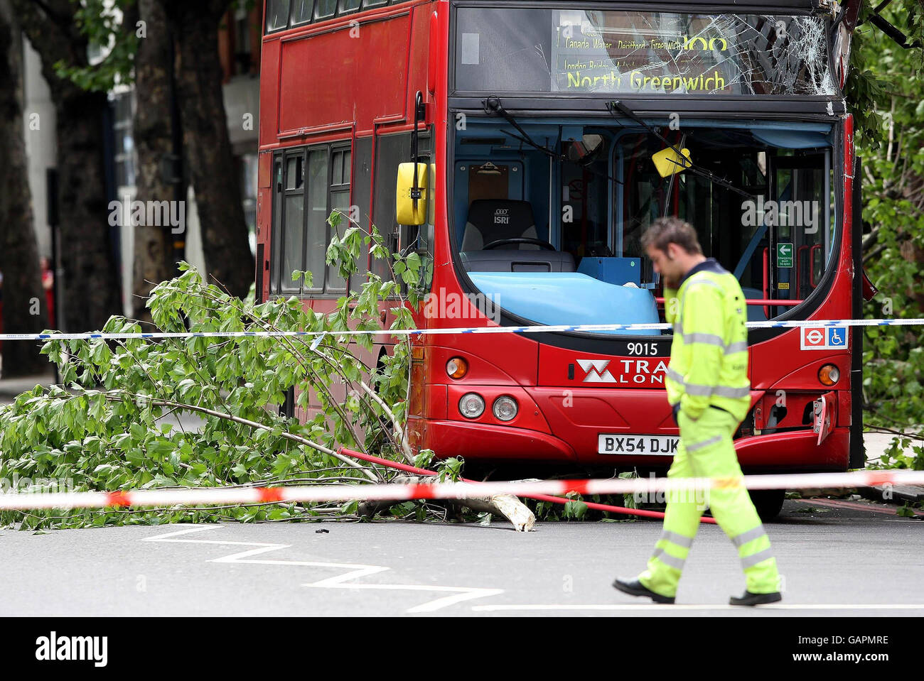 London Bus Crash Stock Photo - Alamy