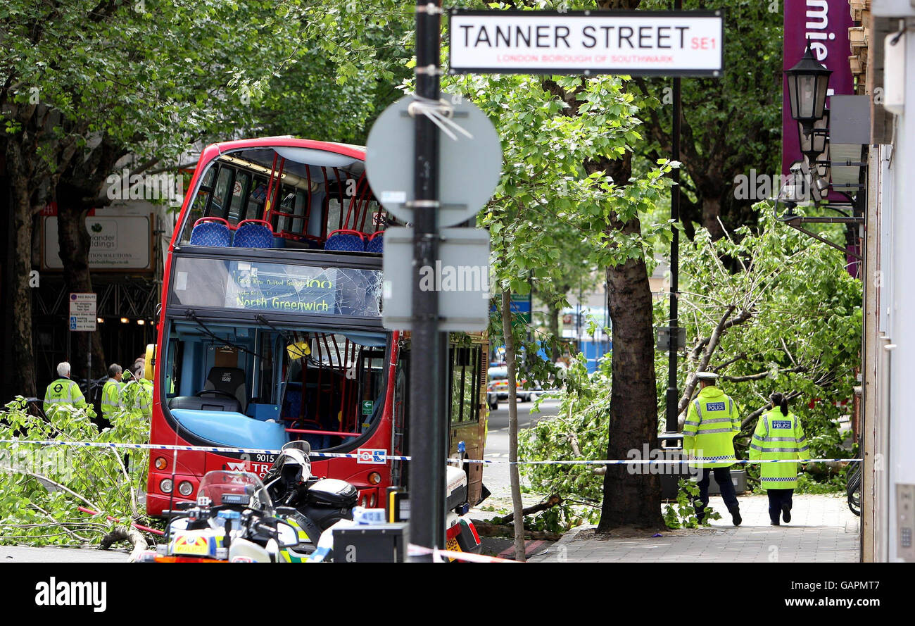 London Bus Crash Stock Photo - Alamy