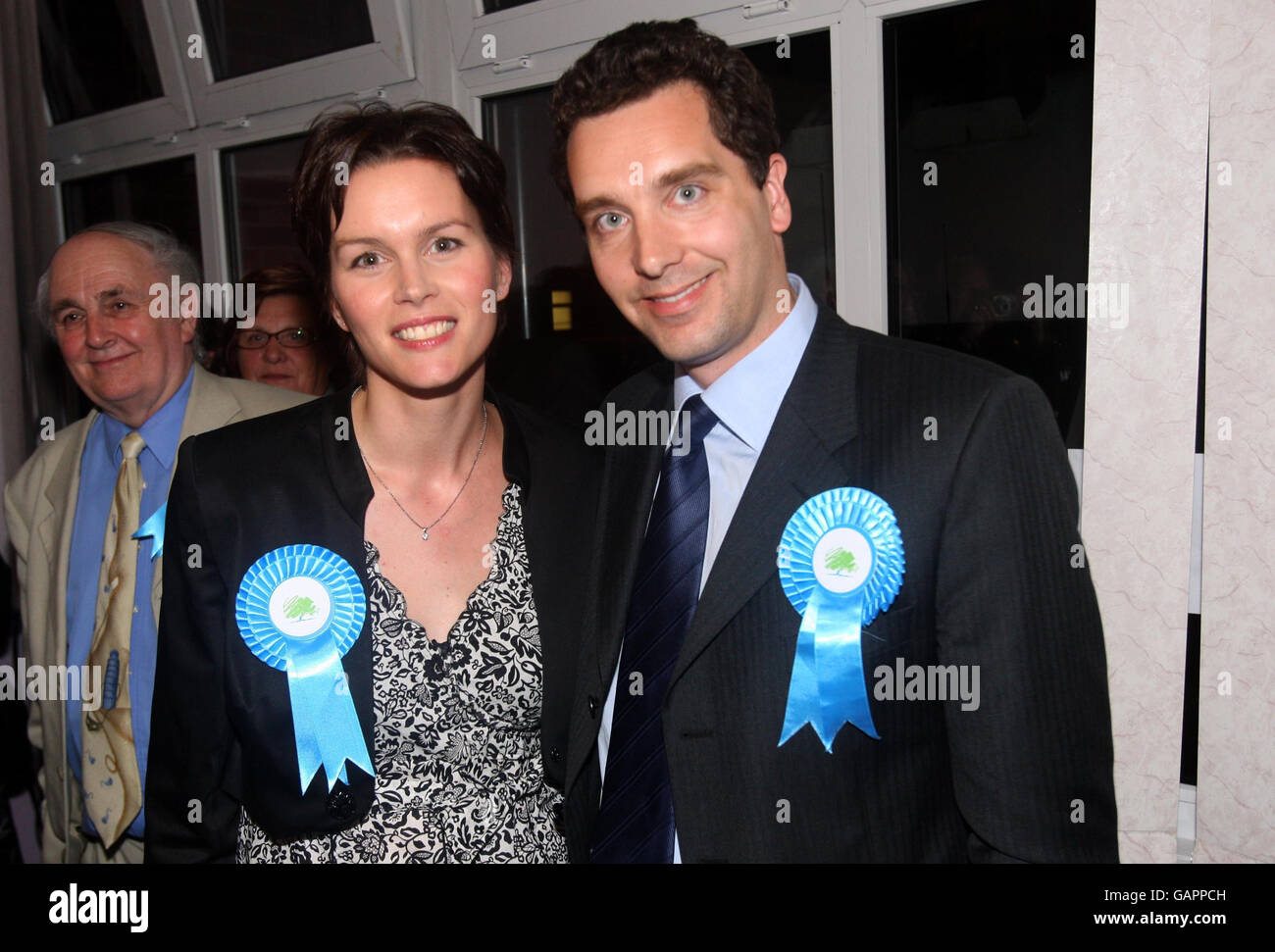 Conservative candidate Edward Timpson and wife Julia arrive at the ...