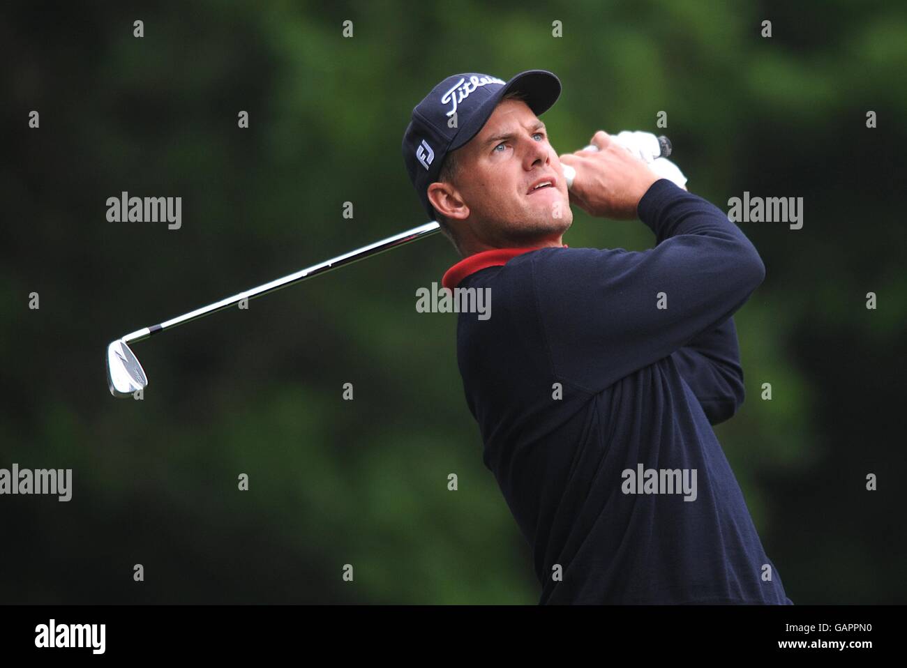 Robert Karlsson in action at the BMW PGA Championship, Wentworth Stock ...