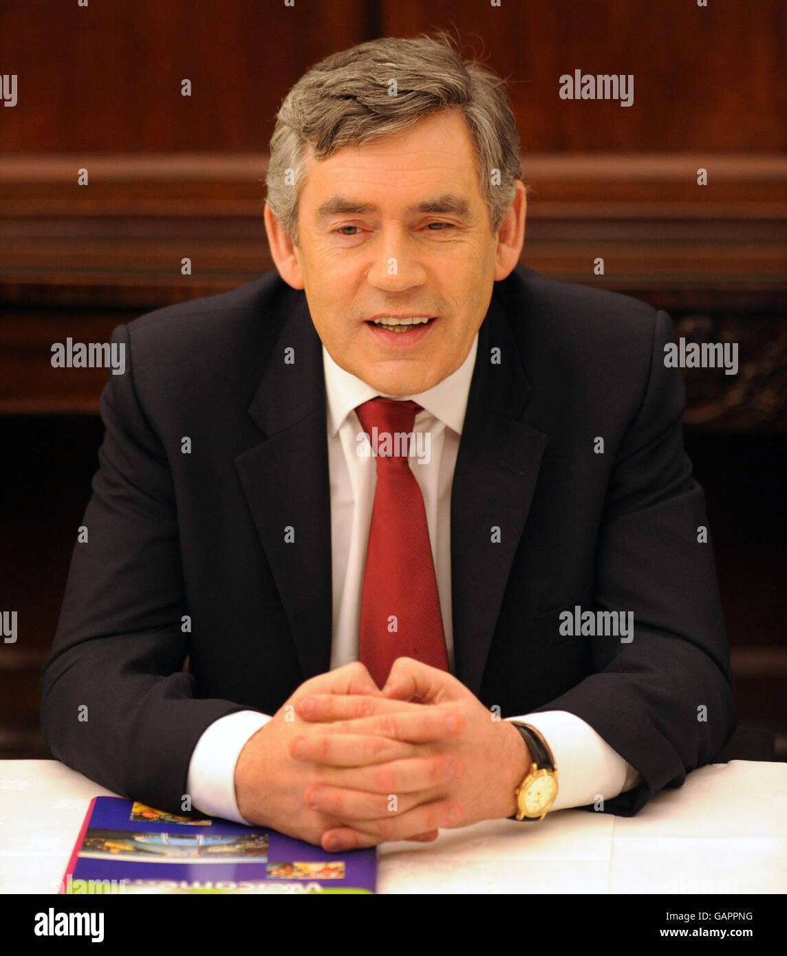 Prime Minister Gordon Brown at Guy's and St Thomas' Hospital, London ...