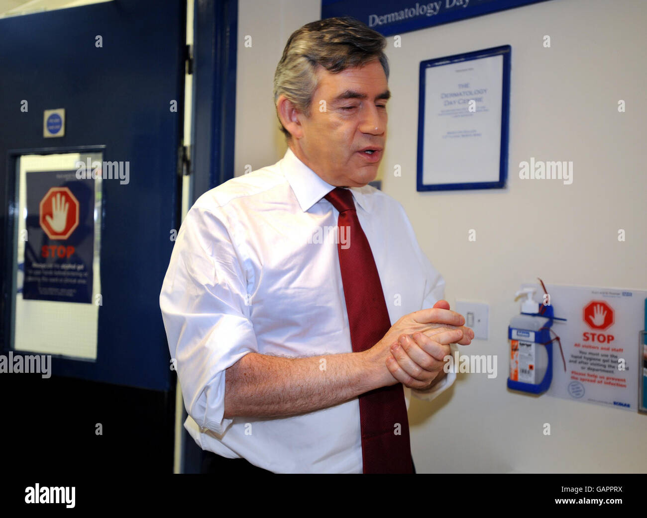 Half length mid top speaking hands together politician pm england hi ...