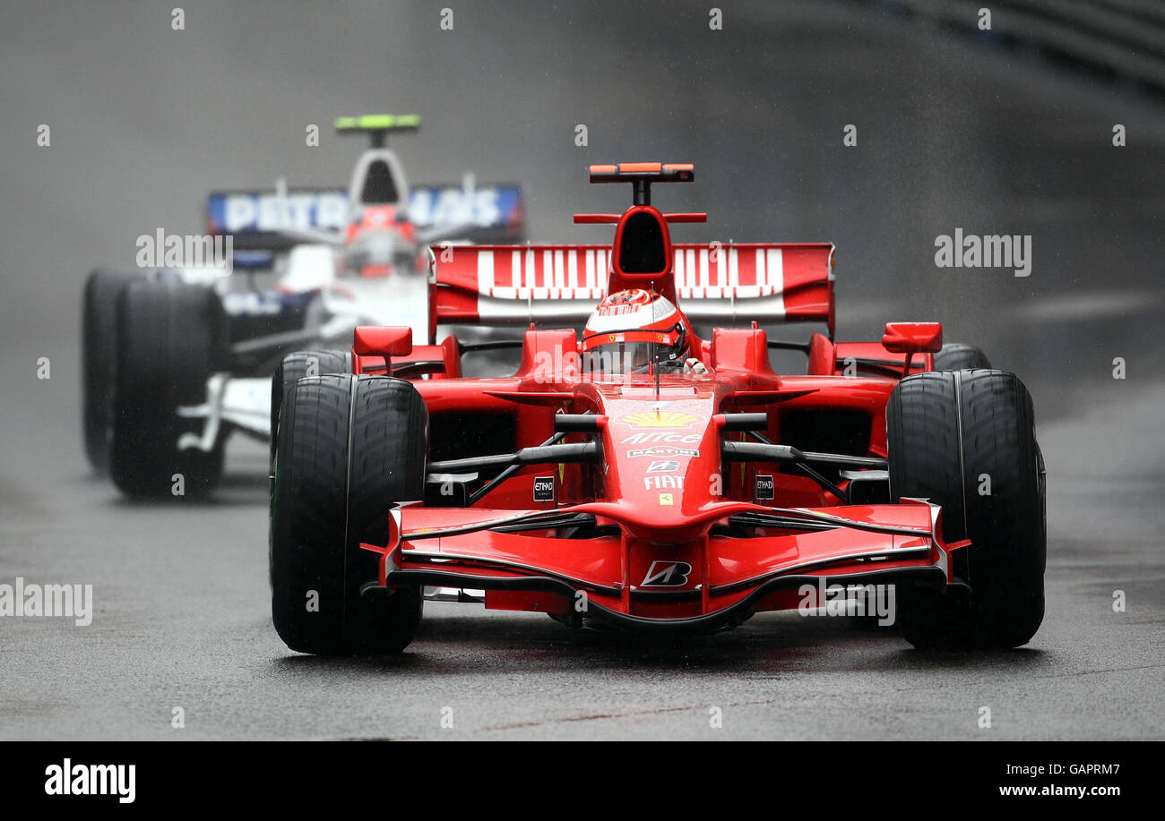 Kimi Raikkonen in the Ferrari during The Monte Carlo Grand Prix, Monaco ...
