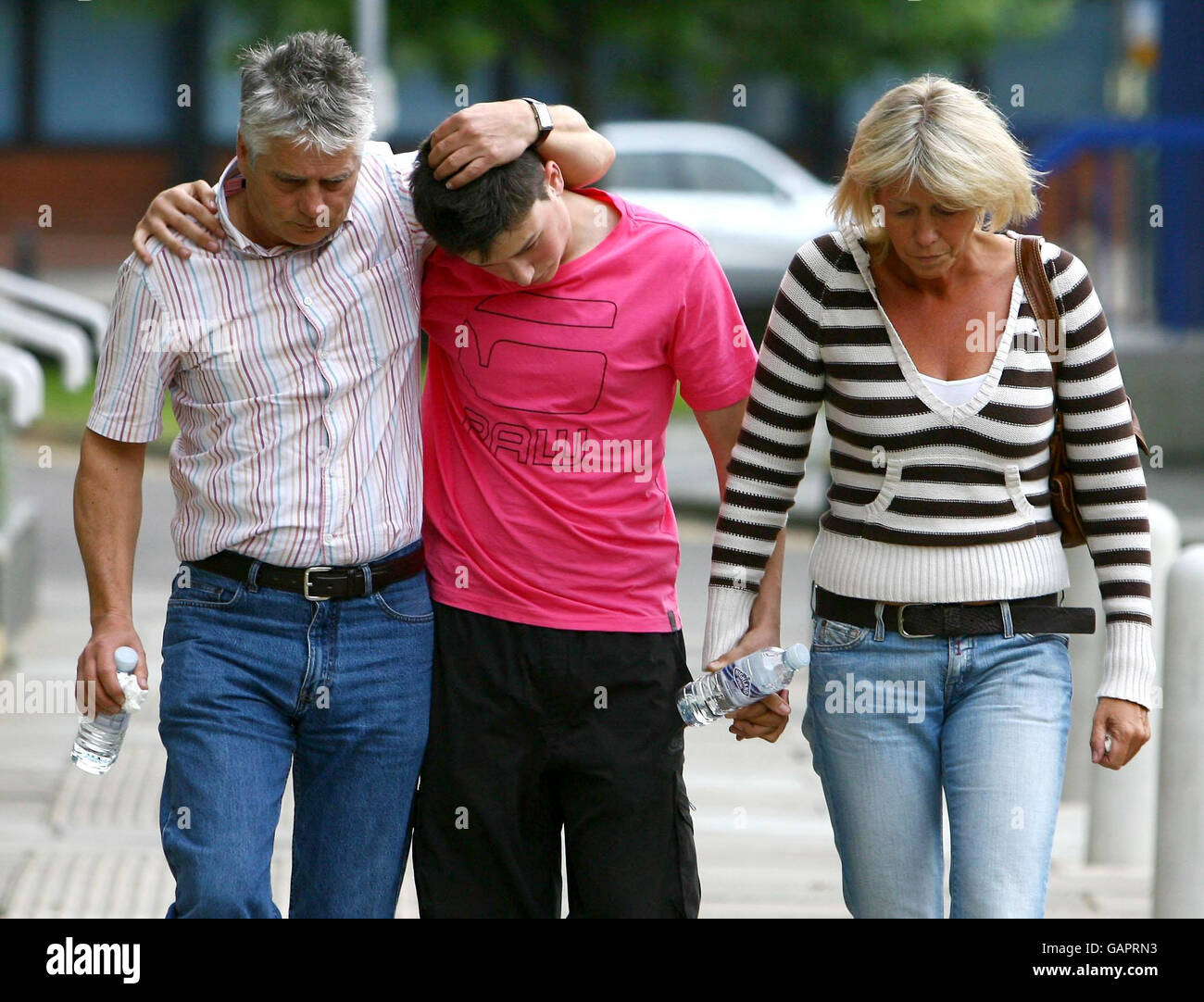 After their son and brother rob knox was fatally stabbed hi-res stock ...