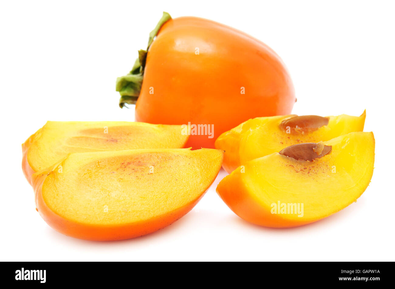 persimmon isolated on white background Stock Photo - Alamy