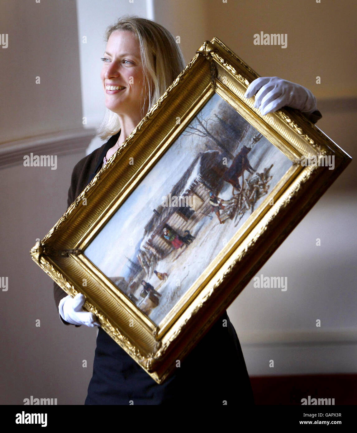 Ten bob painting auctioned Stock Photo - Alamy