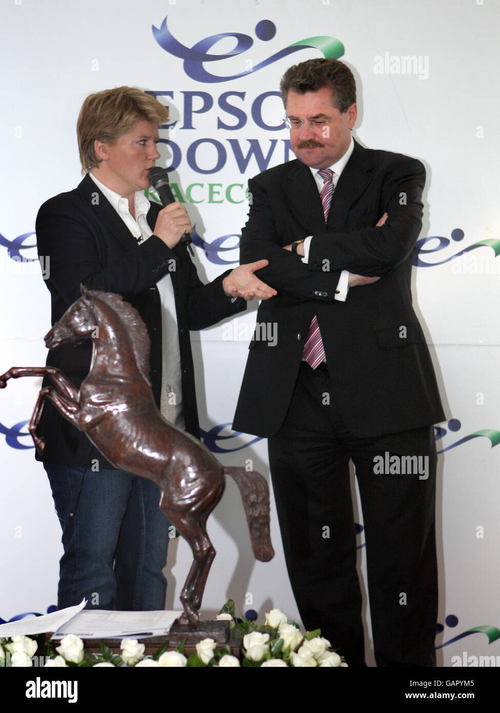 Bbc racing presenter clare balding l interviews ladbrokes mike dillon ...