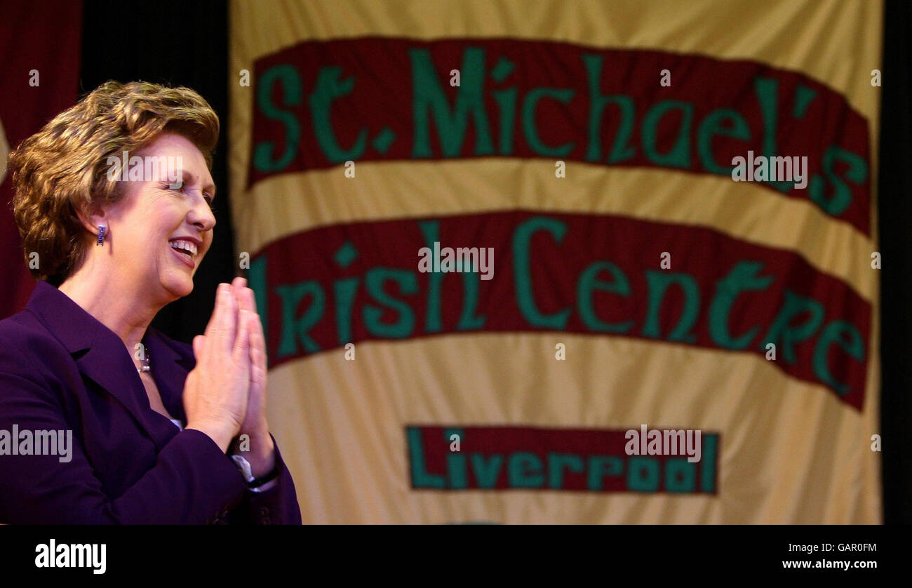 Irish President Mary McAleese during her visit to the St Michael's ...
