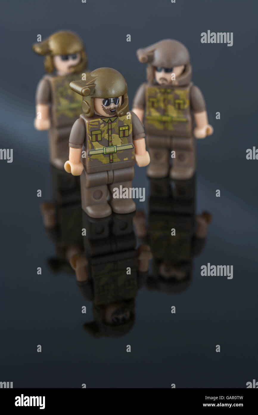 European Army concept, Special Forces / SAS, represented by small toy ...