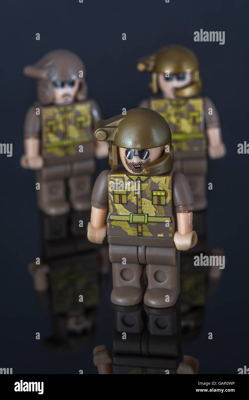 European Army concept, Special Forces / SAS, represented by small toy ...