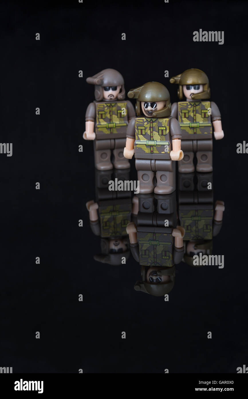 European Army concept, Special Forces / SAS, represented by small toy ...