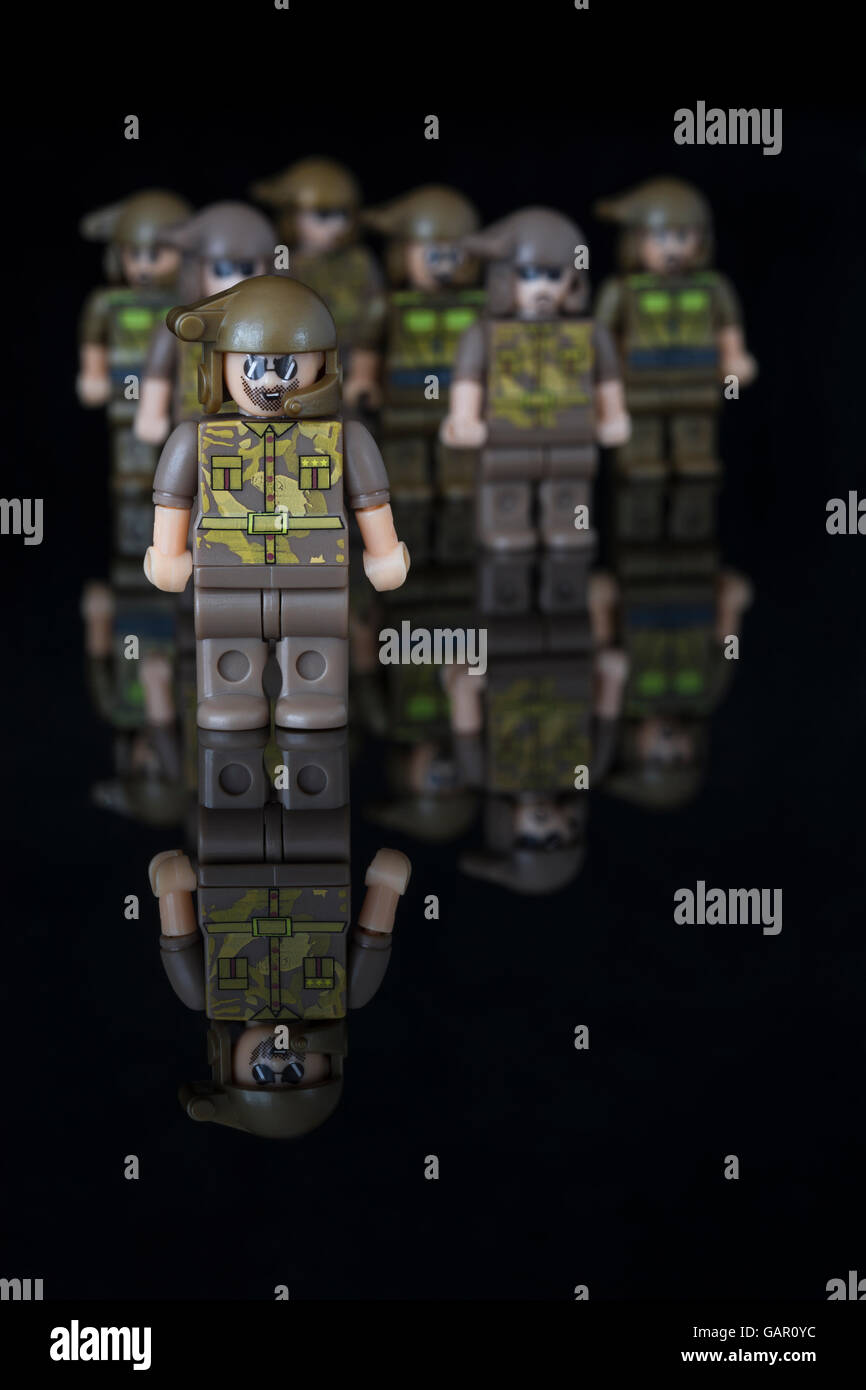 European Army concept, Special Forces / SAS, represented by small toy ...