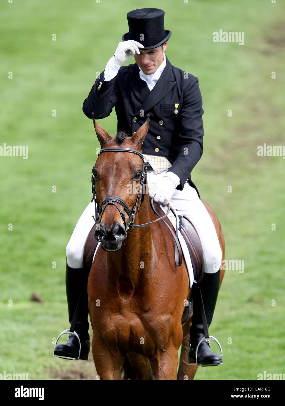Australia's Paul Tapner on Inonothing during the Dressage competition ...