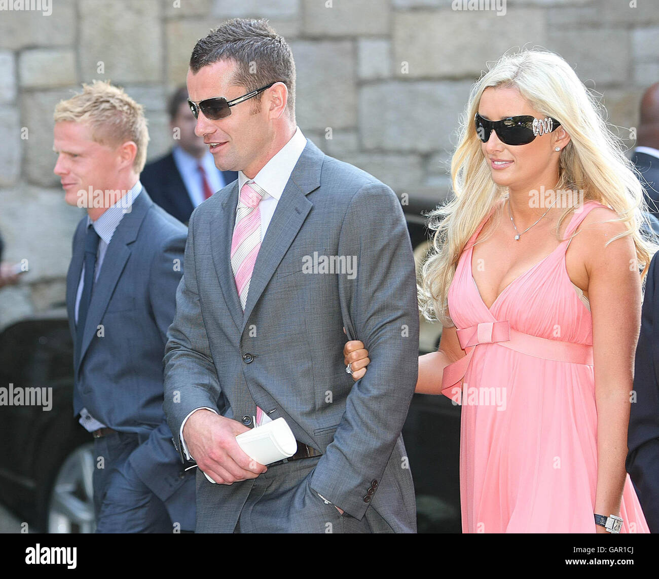 Irish team mates Damian Duff (left) and Shay Given at Republic of ...