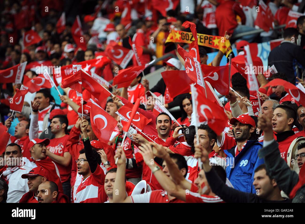 Turkey fans enjoys the atmosphere in the stands hi-res stock ...