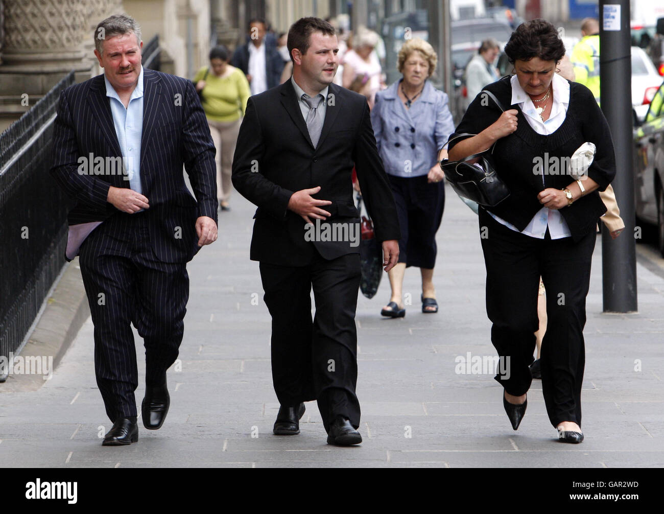 Father Jim Scott (left) brother David Scott (centre) and mother ...