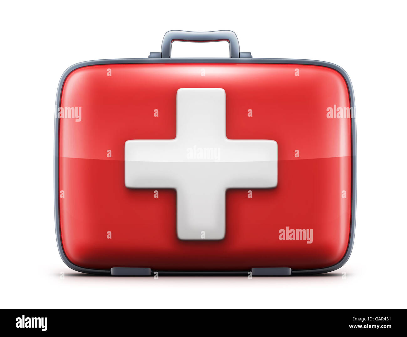first-aid kit on white background (done in 3d rendering Stock Photo - Alamy