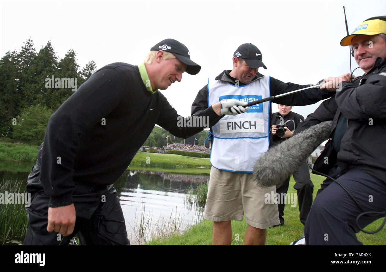 England's Richard Finch is helped out of the water after falling in ...