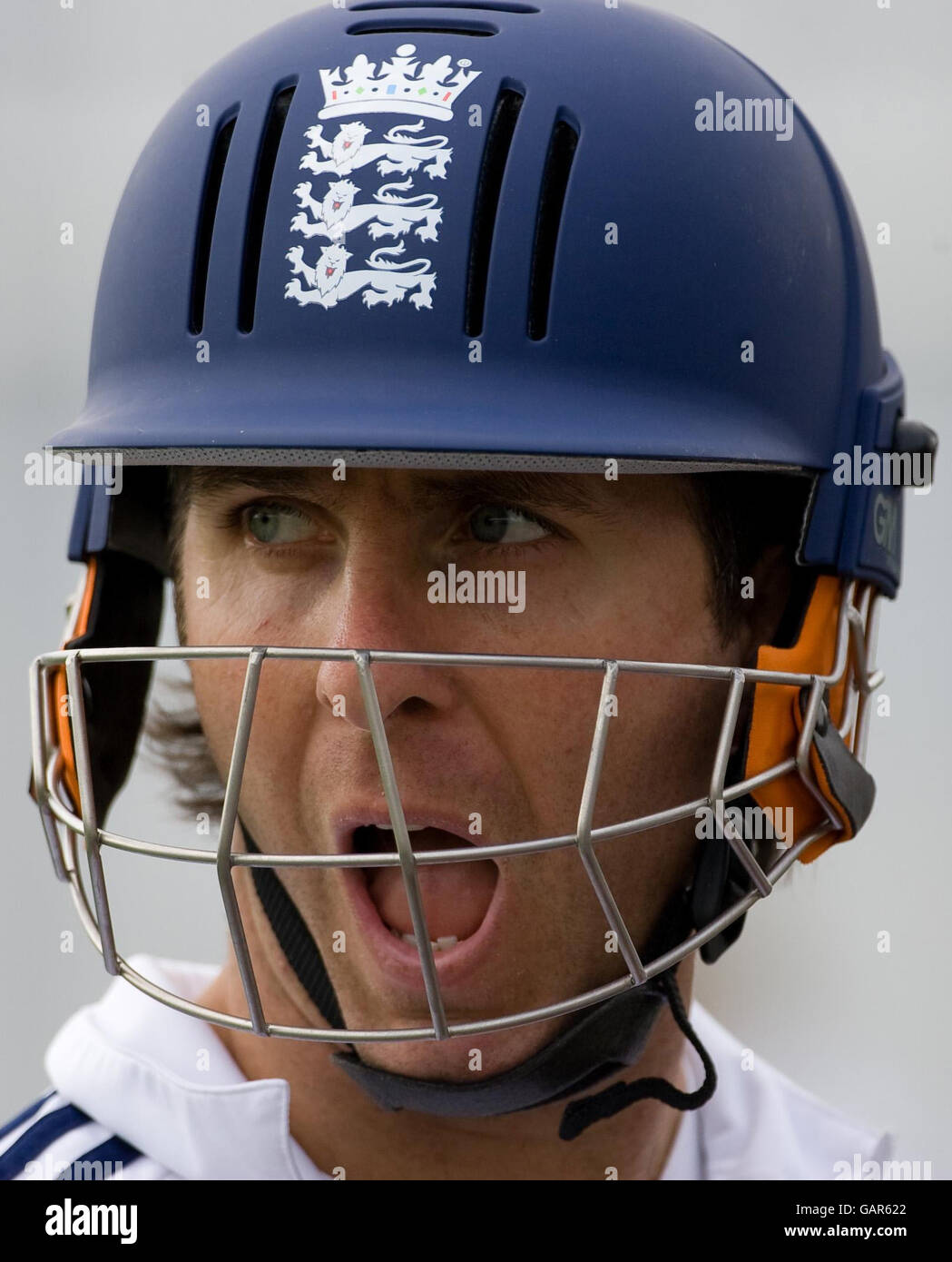 England captain michael vaughan nets session old trafford cricket ...