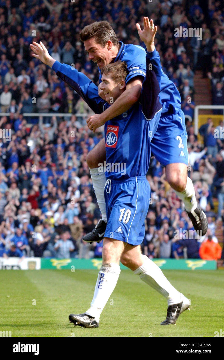 Birmingham City's Bryan Hughes celebrates scoring the opening goal ...