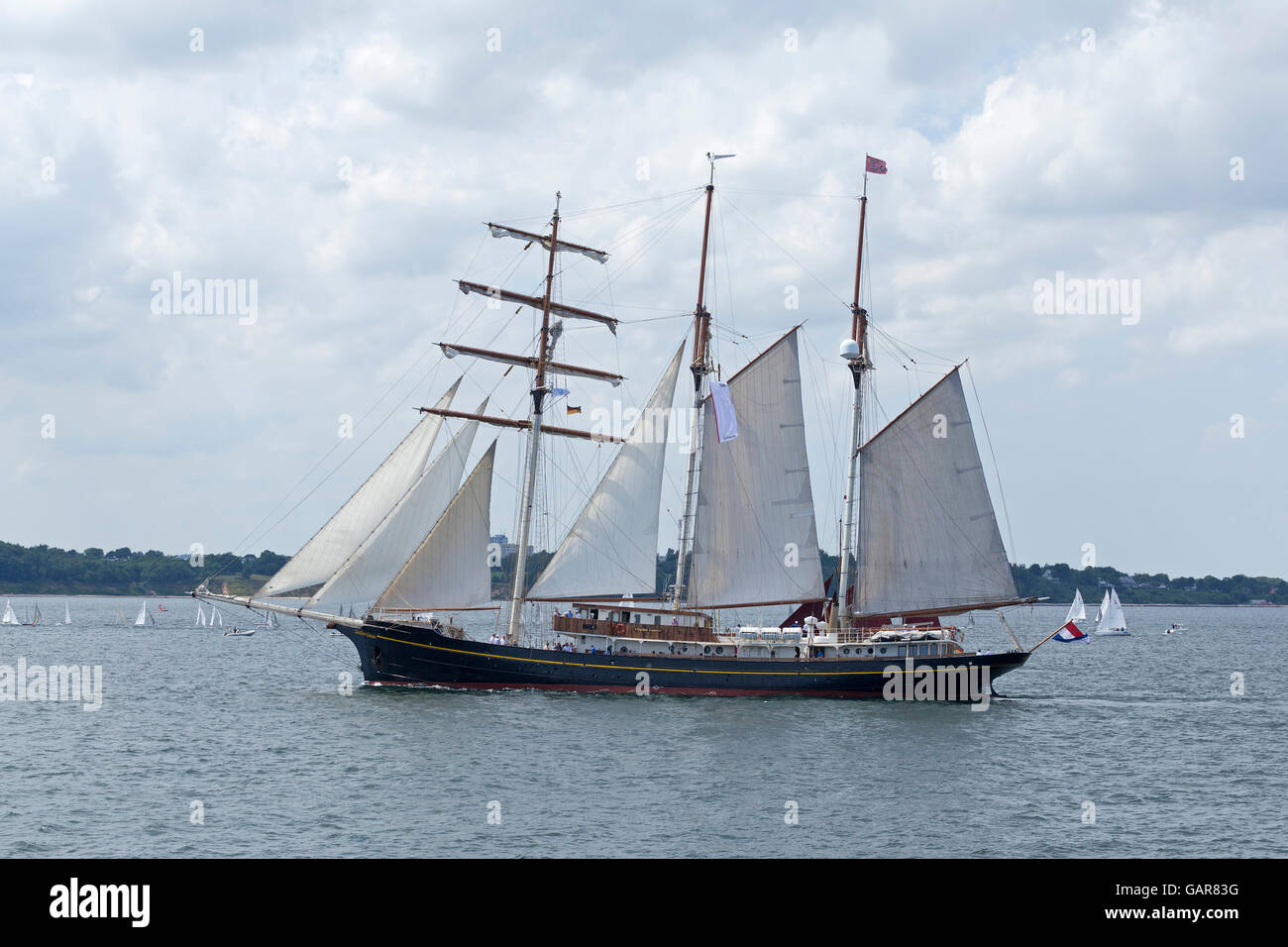 sailing ship ´Gulden Leeuw´, Kiel Week, Kiel, Schleswig-Holstein ...