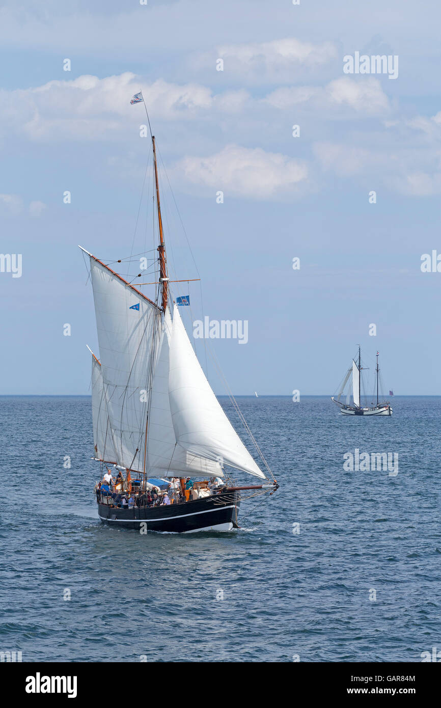 sailing ship ´Albin Köbis´, Kiel Week, Kiel, Schleswig-Holstein ...