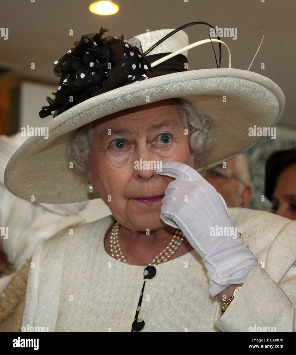 Britain's Queen Elizabeth II visits an Iznik tile exhibition following ...