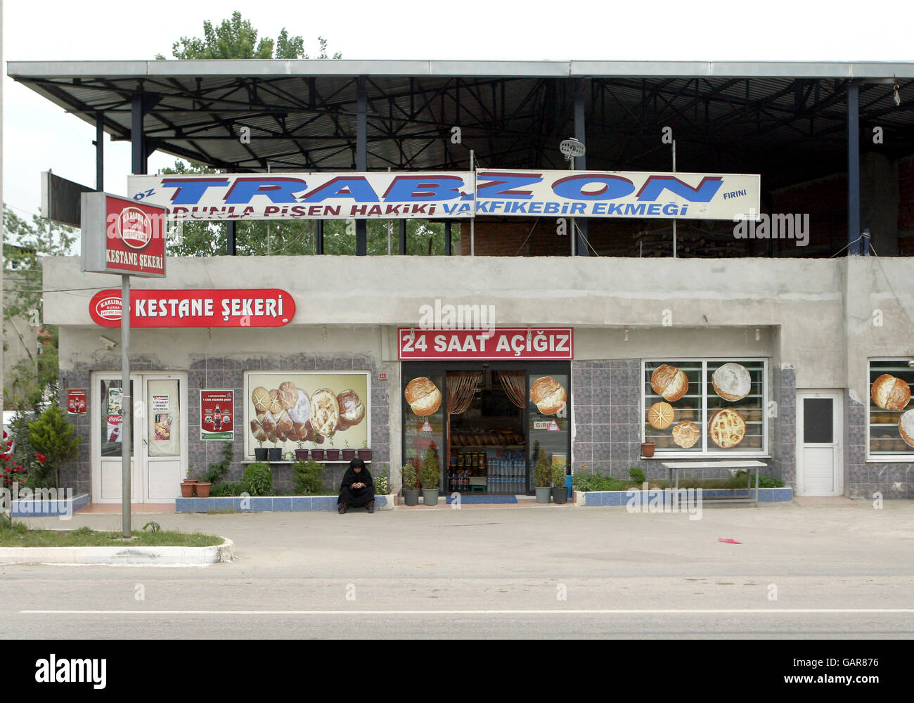 General view of a roadside store in Bursa, Turkey, on the second day of ...