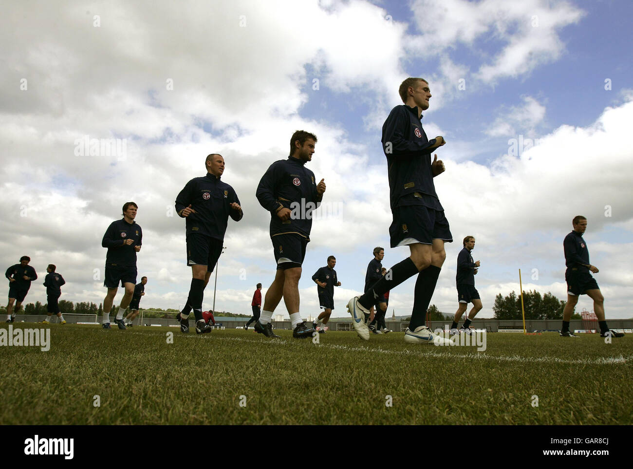 Full length practice running exercise scotland mangsb hi-res stock ...