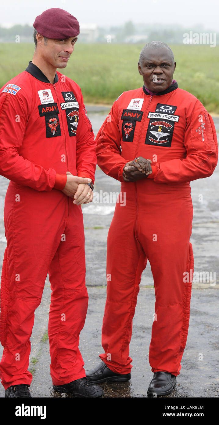 The Archbishop of York, Dr John Sentamu (right) with Major Nick Vischer ...
