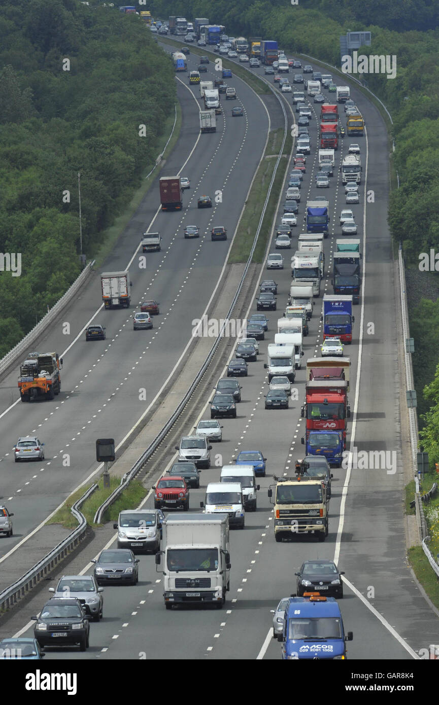 Lorry drivers' fuel protest Stock Photo - Alamy