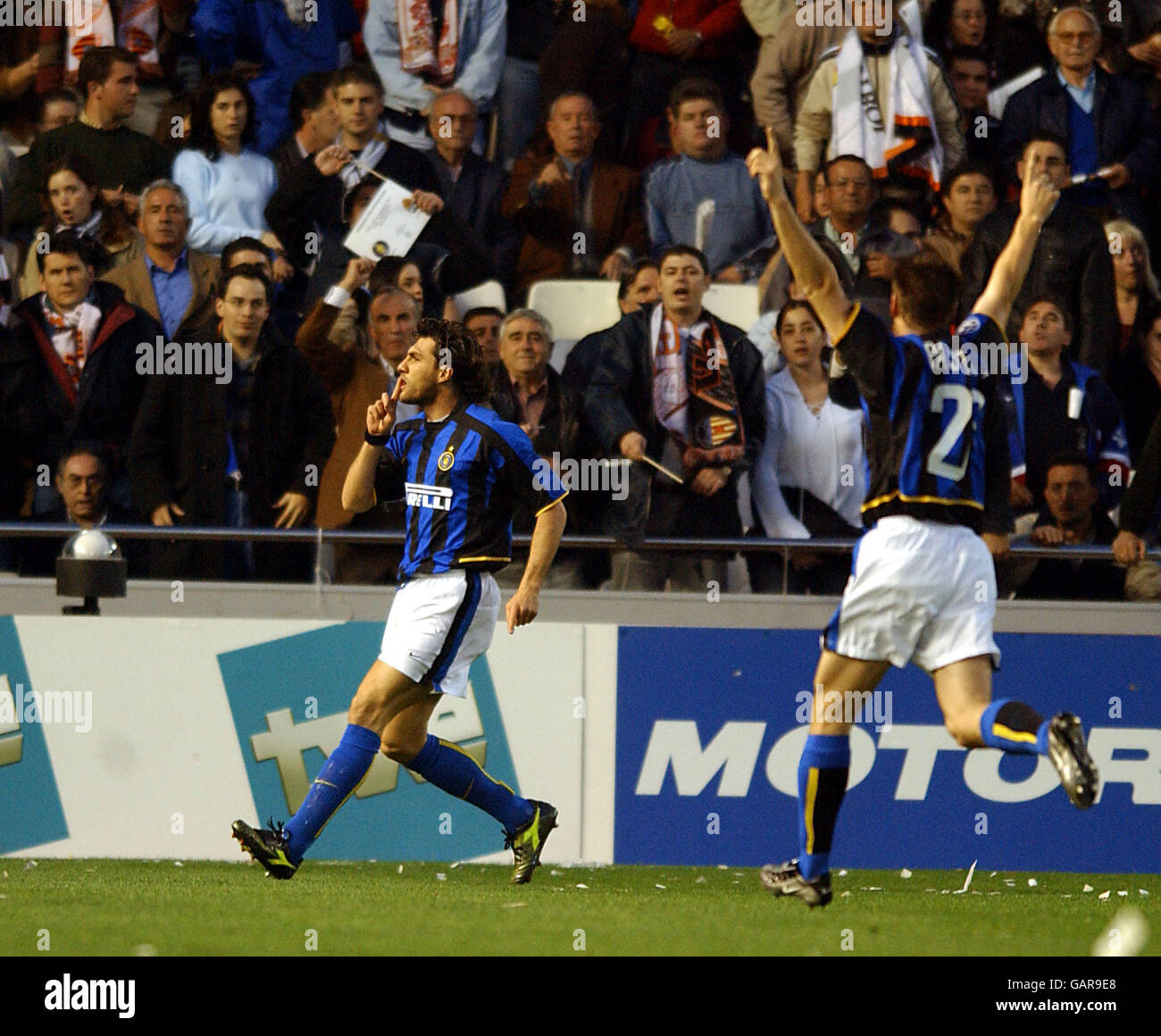Christian vieri celebrates scoring his hi-res stock photography and ...