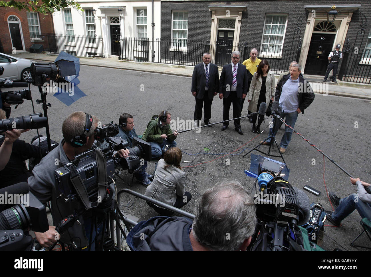 Lorry drivers' fuel protest Stock Photo - Alamy