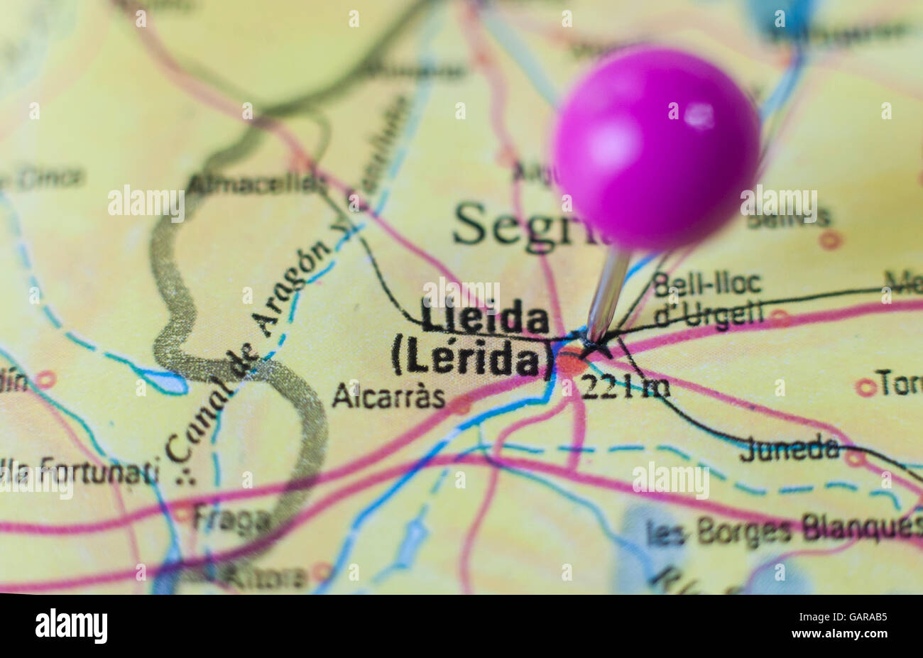 Marked destination on map hi-res stock photography and images - Alamy