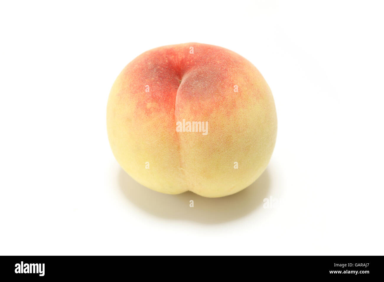 Japanese white peach fruit isolated Stock Photo - Alamy