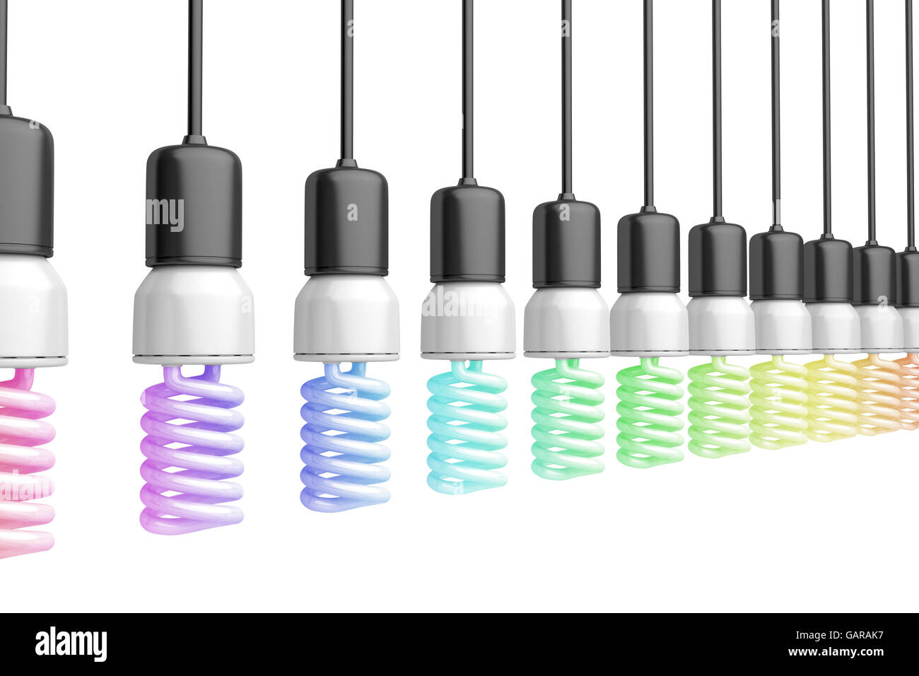 Light bulbs with different colors Stock Photo - Alamy