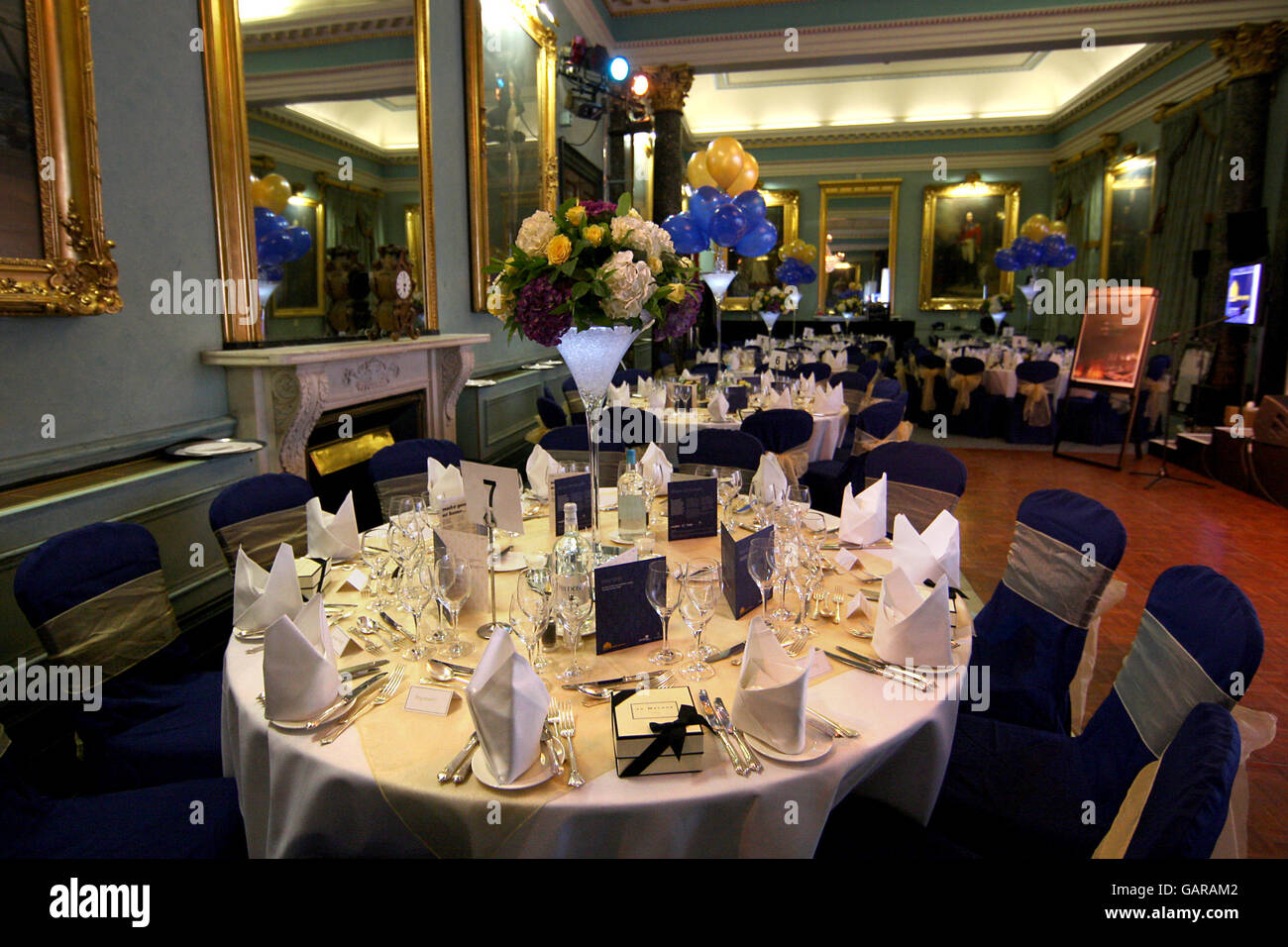 Soccerex - Noel's House Party - Pall Mall. General view of tables at ...