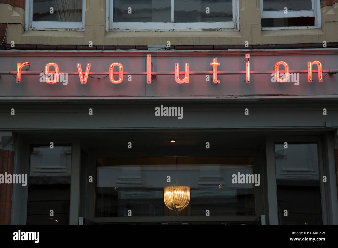 Revolution Bar Sign; Nottingham; England; UK Stock Photo - Alamy