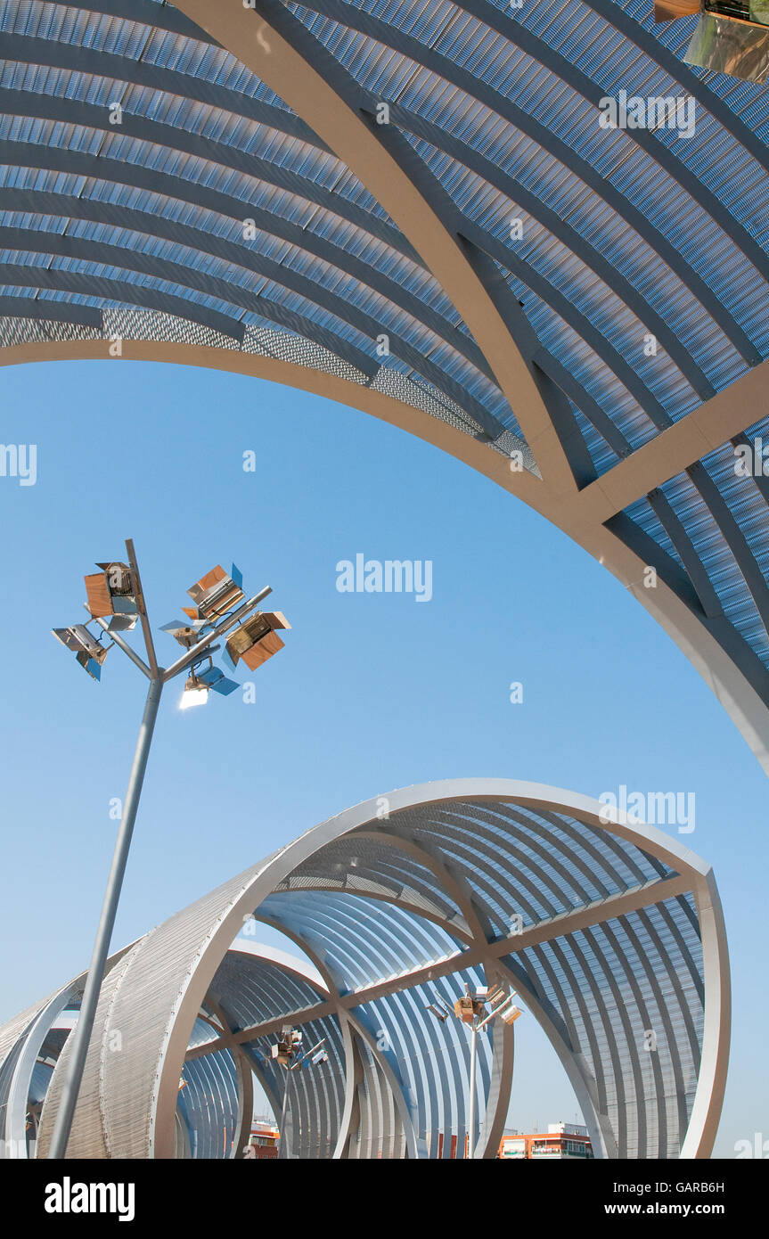 Bridge by Perrault. Madrid Rio park, Madrid, Spain Stock Photo - Alamy