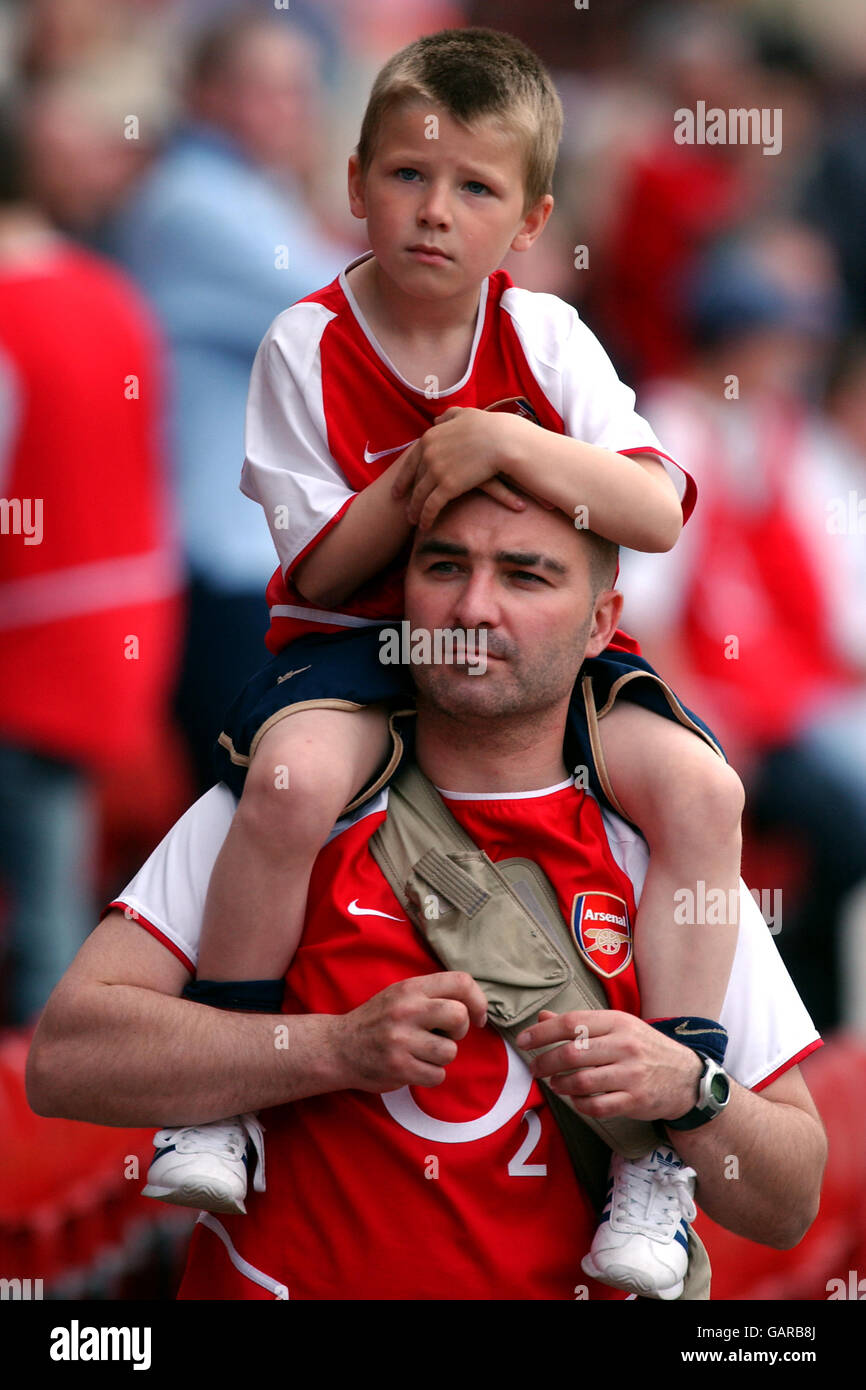 Arsenal fans during the game hi-res stock photography and images - Alamy