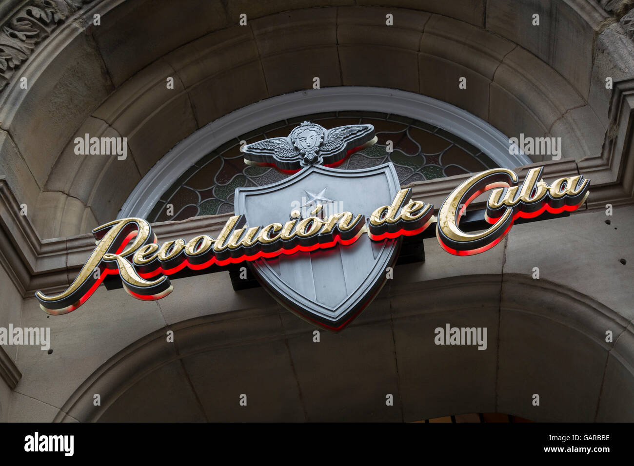 Revolution de Cuba Bar Sign, Nottingham; England; UK Stock Photo - Alamy