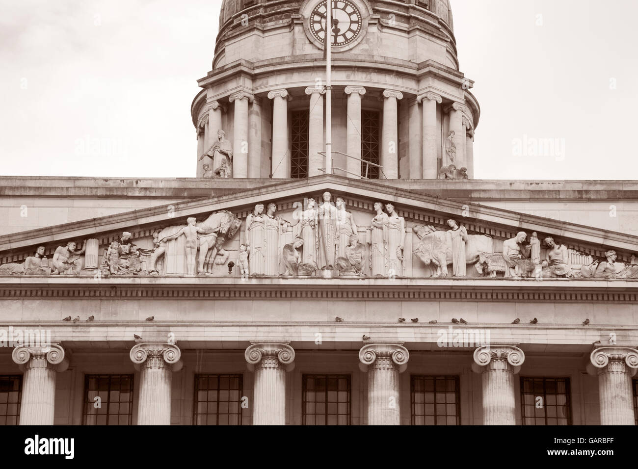 Council House - City Hall, Nottingham; England; UK in Black and White ...